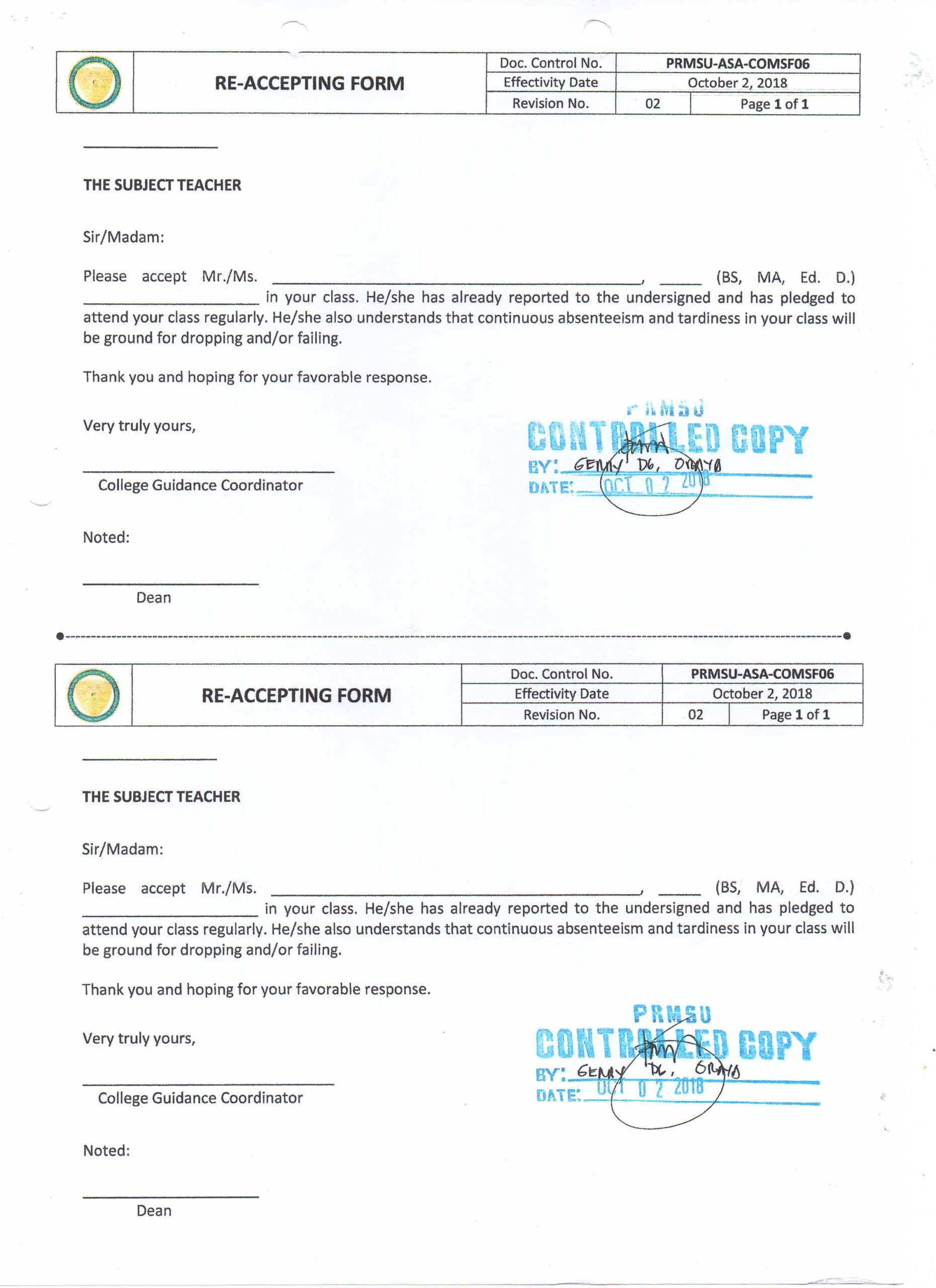 Enrollment Procedure / Policies – PRMSU College of Communication and ...